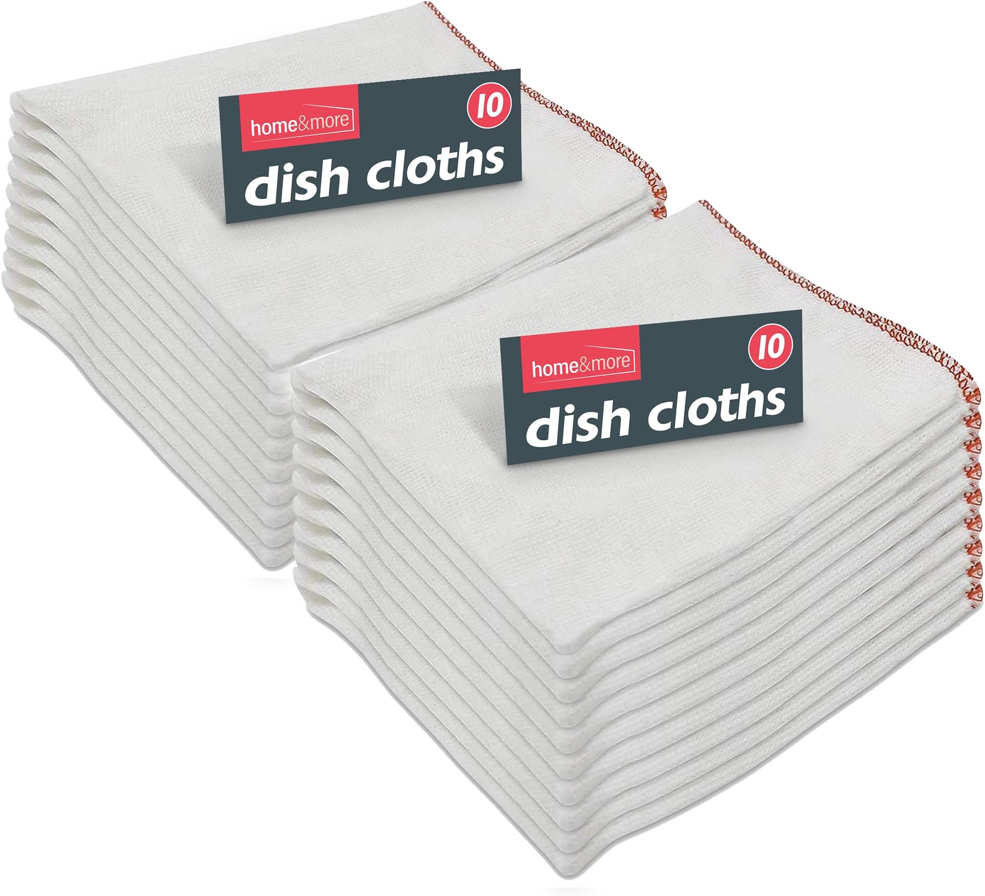 20pk Dish Cloths for Washing Up | Absorbent White Cleaning Cloths for ...
