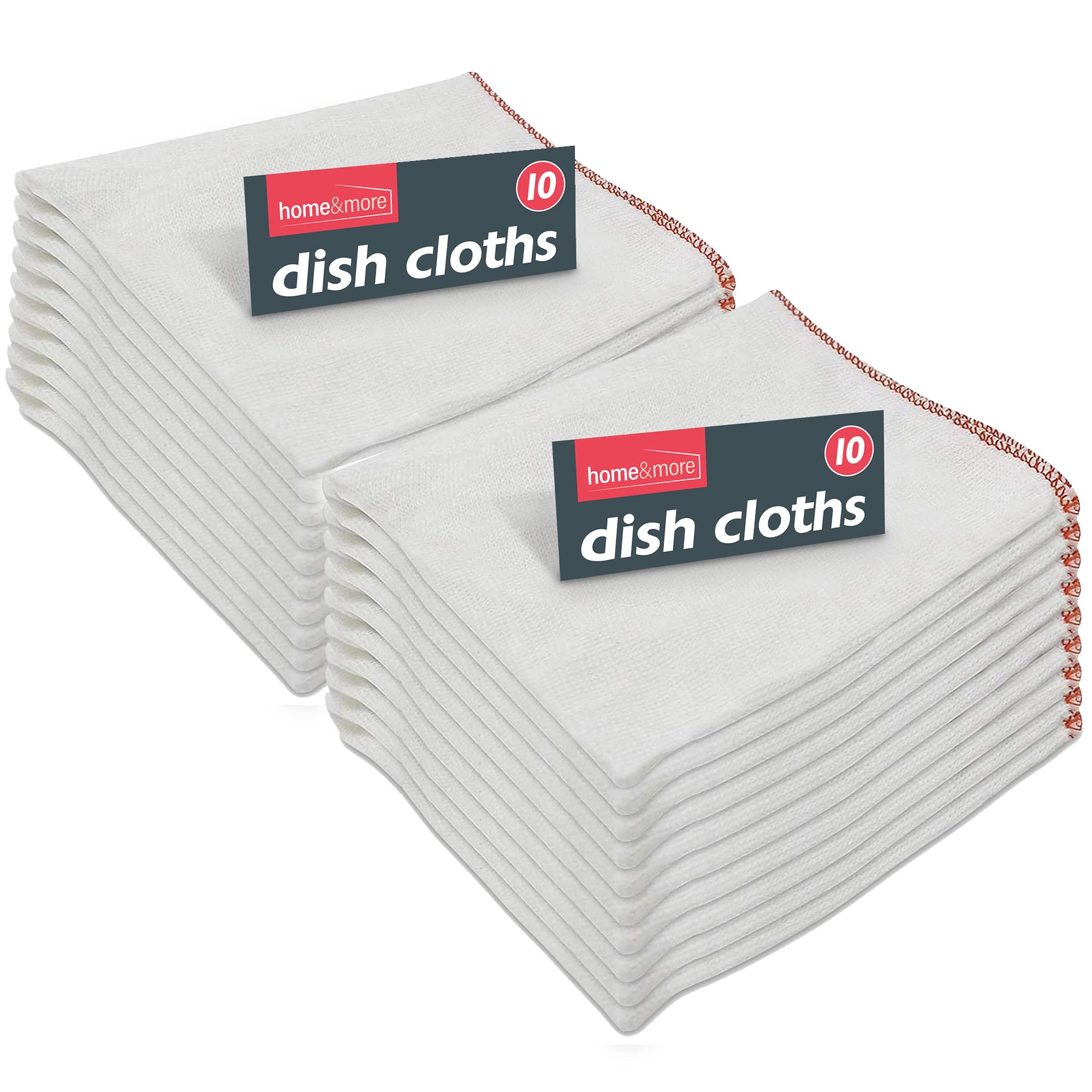 20pk Dish Cloths for Washing Up | Absorbent White Cleaning Cloths for ...