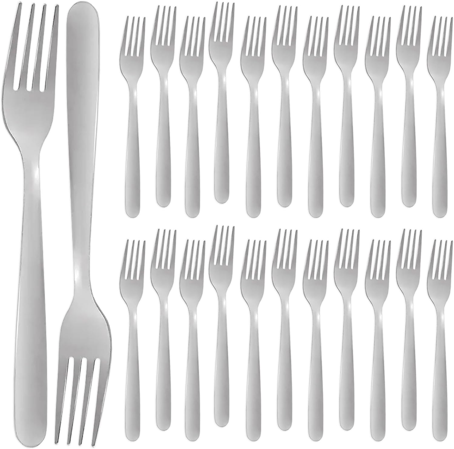 Fourchettes de table inox poli miroir 24 pieces 20 cm fourchette ...