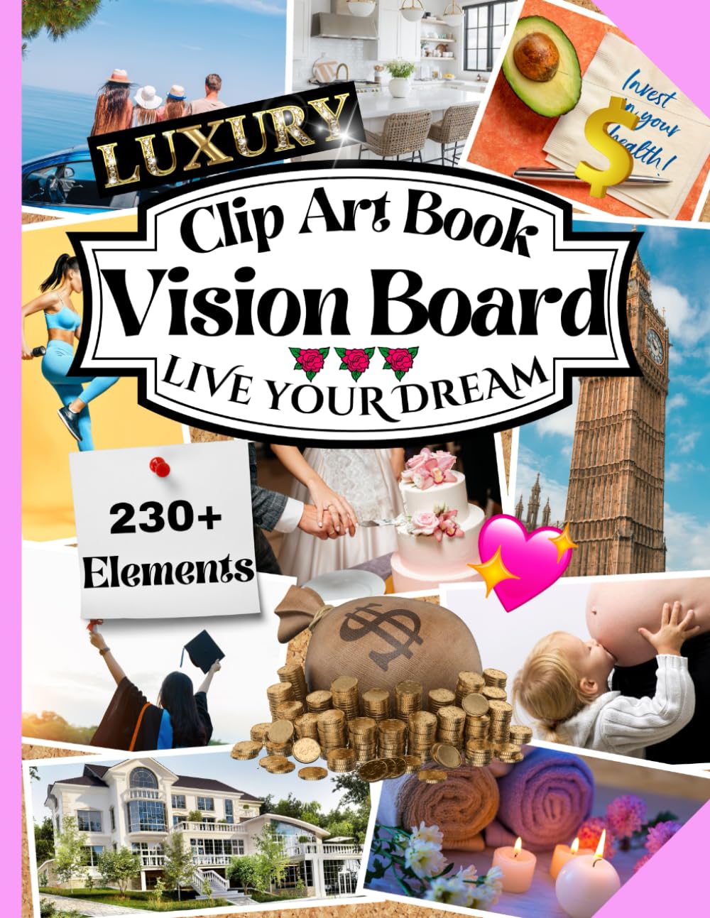 Amazon.com: Vision Board - Live Your Dream - Clip Art Book: Includes ...