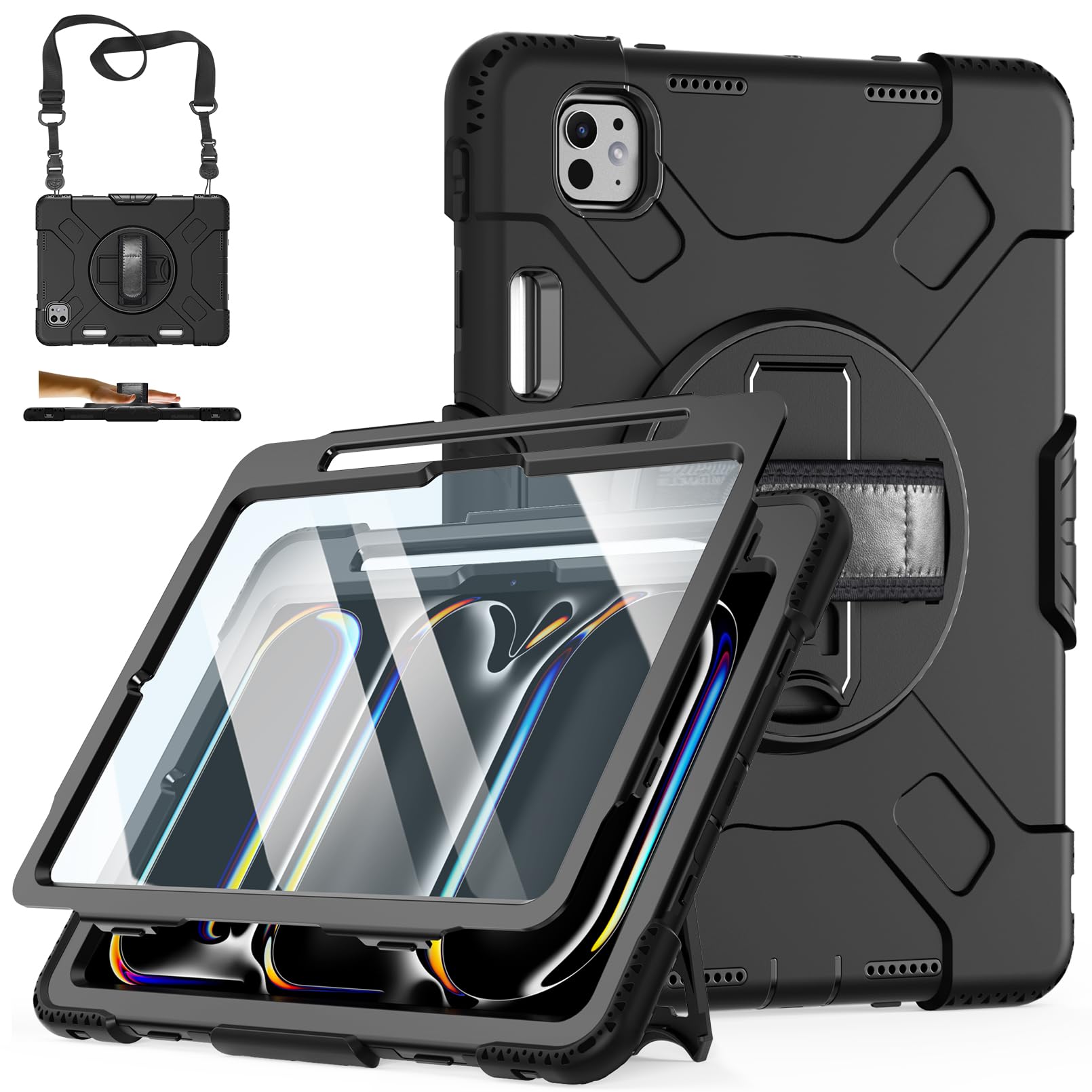 Amazon.com: Case for iPad Pro 11 M4 2024: Protective Cover for iPad Pro ...