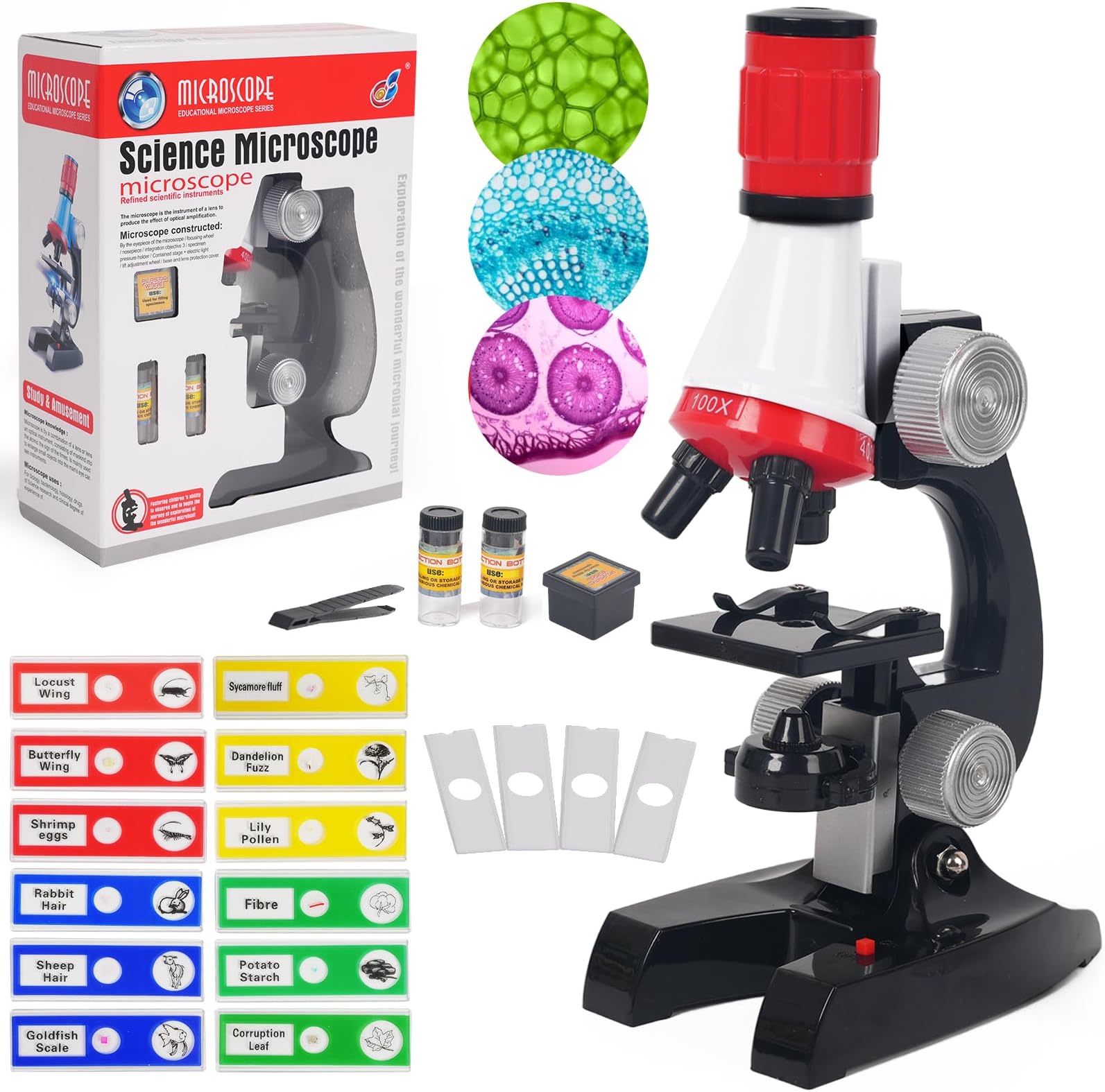 Amazon.com: Kids Microscope Kits - Microscope for Kids 7-14, Science ...
