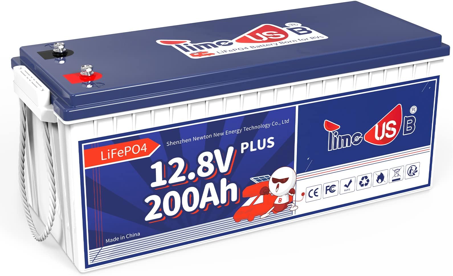 Oasesenergy LiFePO4 12V 300Ah Lithium Batterie Mini mit 200A BMS und 4000~15000 Zyklen, 10 Jahre ...