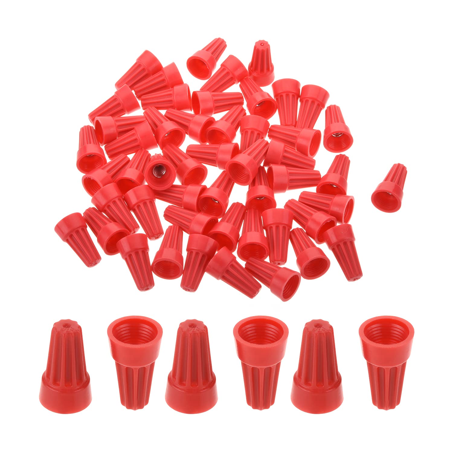 Fielect 50Pcs Electrical Wire Connectors Nut Screw Terminals Wire Caps ...