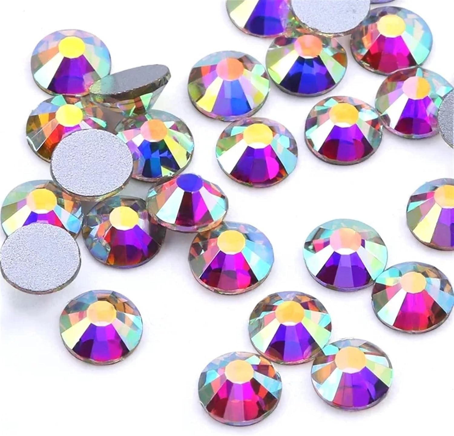 Hotfix Rhinestones Crystal AB Glass Nail Art Decorations Non HotFix ...