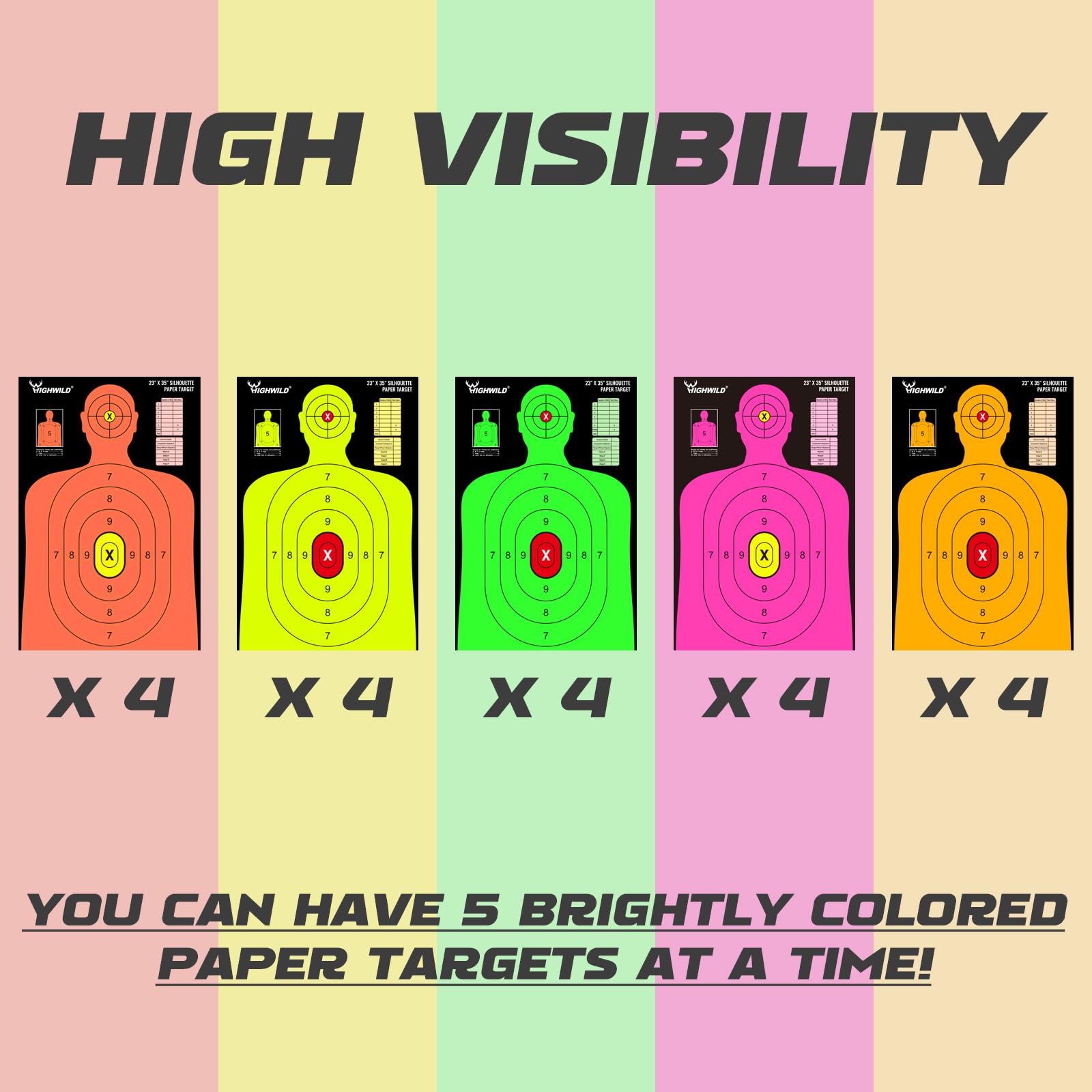 Snapklik.com : Highwild 23X35 Inch Shooting Range Silhouette Paper ...