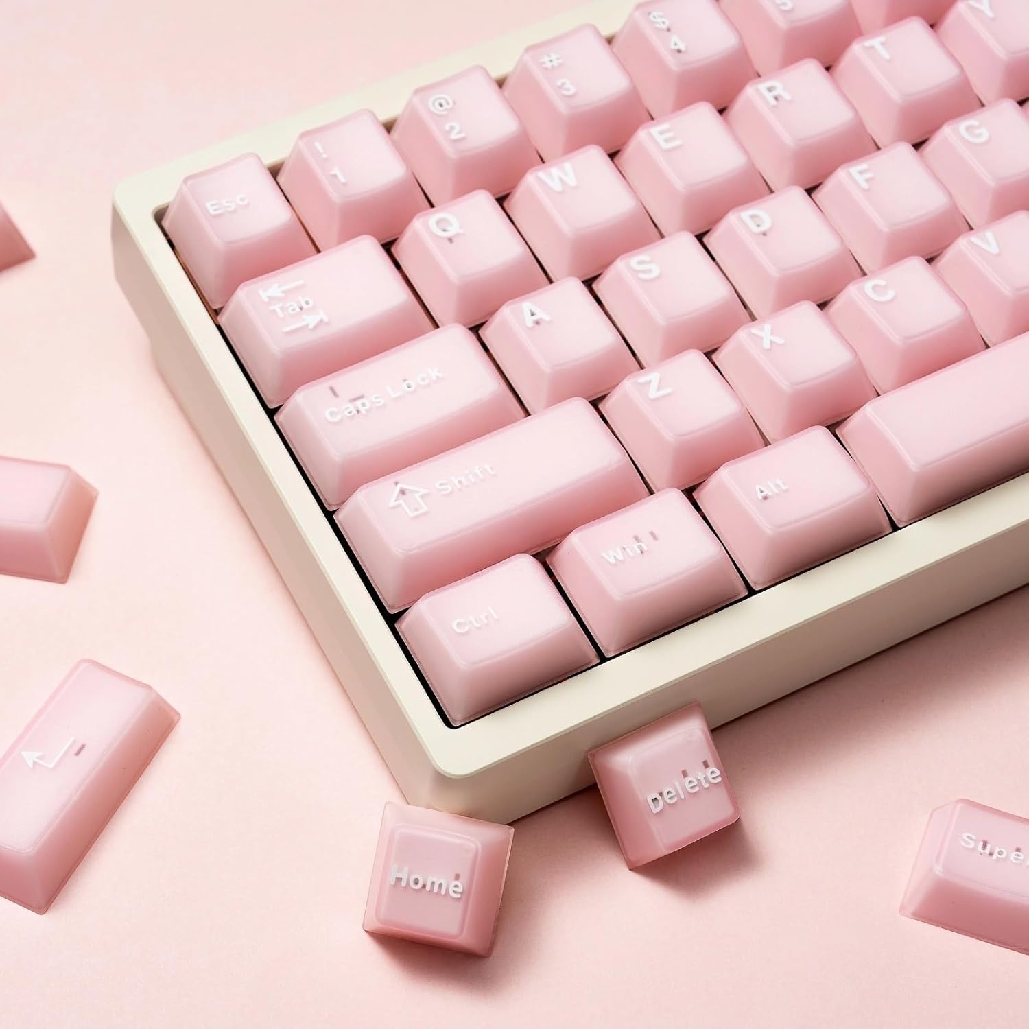 Jade Series Keycaps, Double-Shot ABS Cherry Profile Minimalist Keycap ...