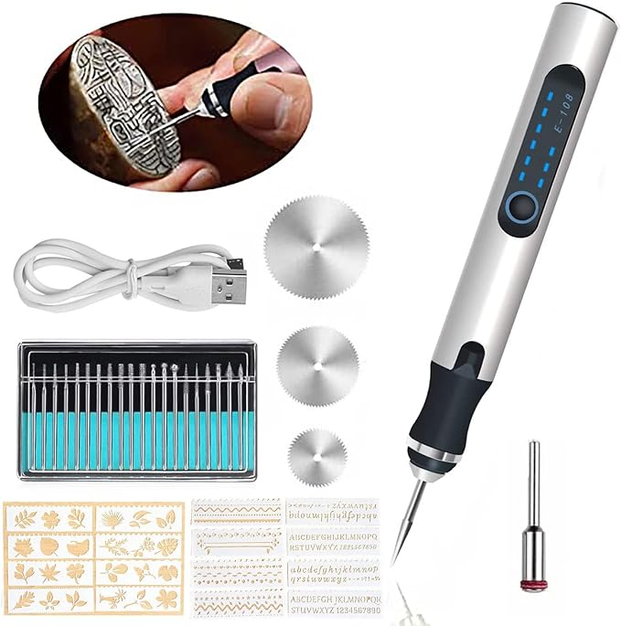Electric Engraving Pen, Multi Engraving Tool Kit, USB Rechargeable ...