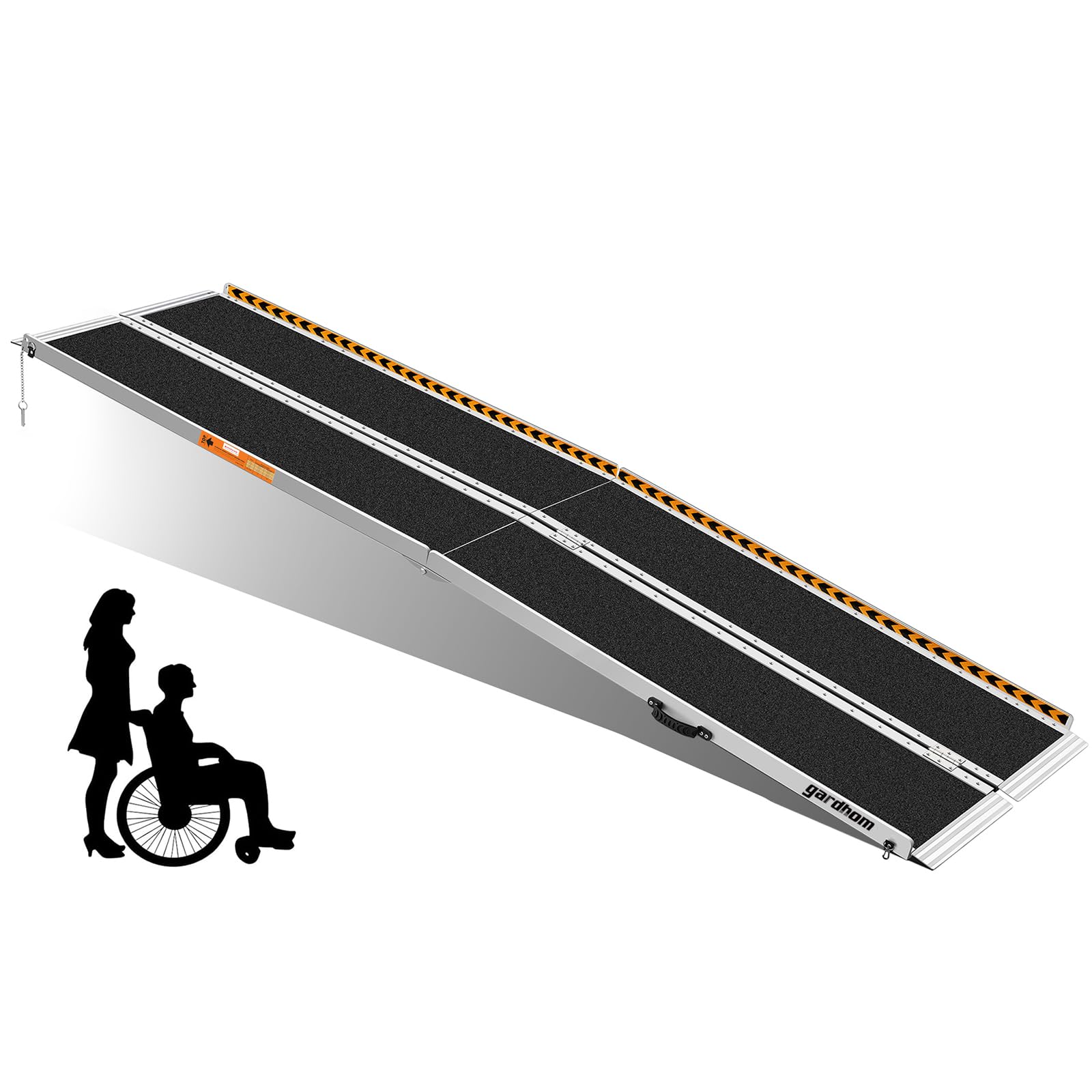 Gardhom Portable Ramp 10ft Anti Slip Aluminum Folding Handicap Ramp ...