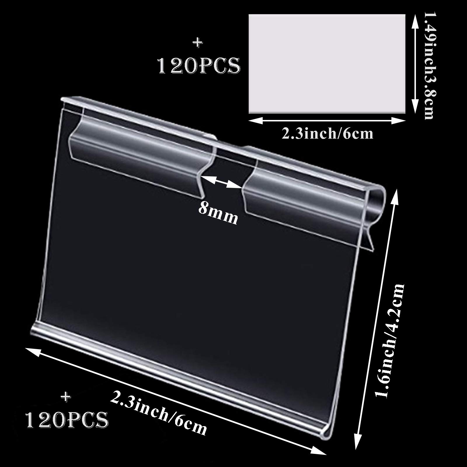 Bin Labels For Storage Bins 120 Piece Clear Label Holders Set Plastic