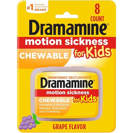 Amazon.com: Dramamine All Day Less Drowsy Motion Sickness Relief | 8 ...