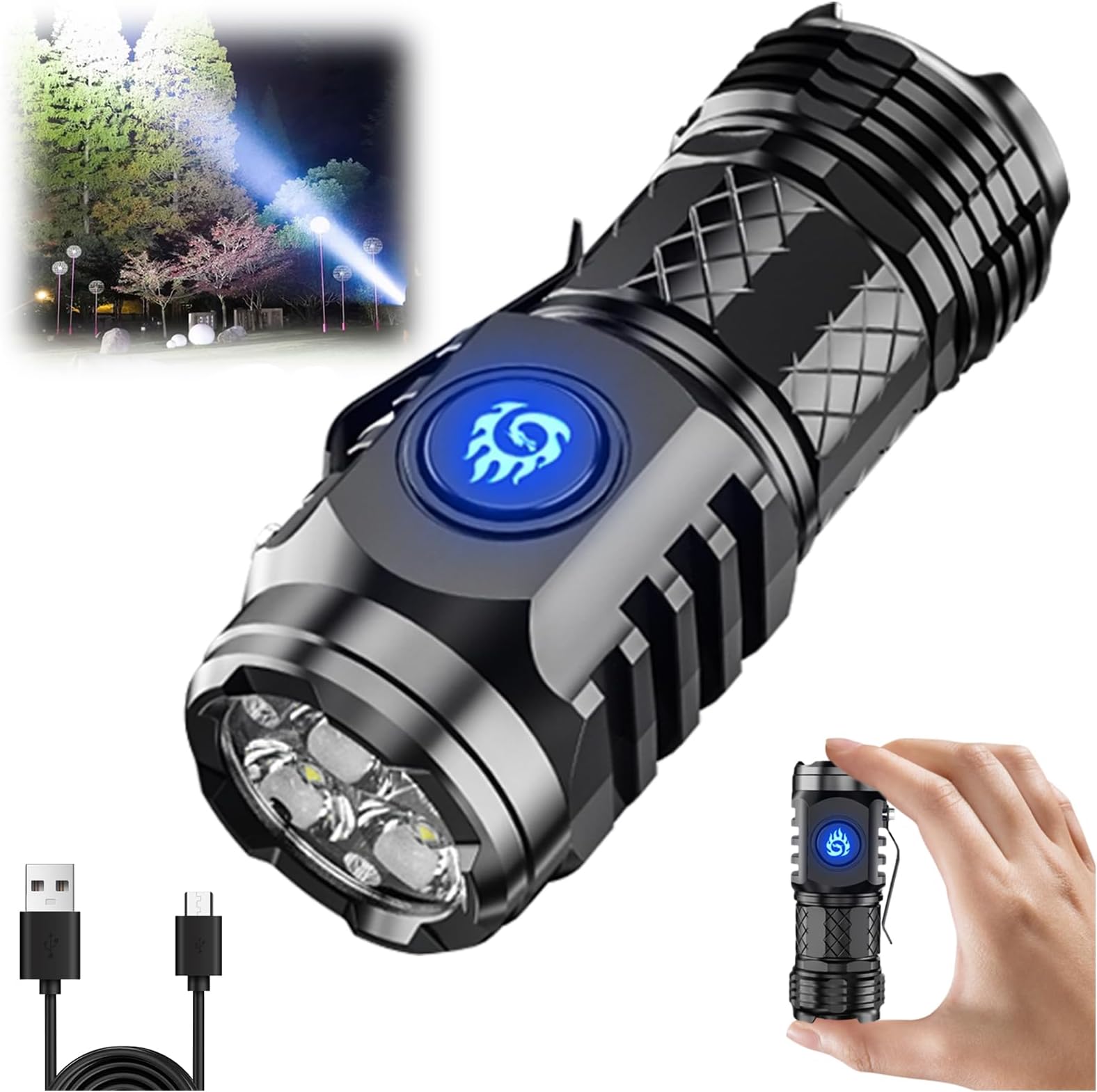 TOGETDREAM Three-Eyed Monster Mini Flashlight Pocket Torch Super Strong ...