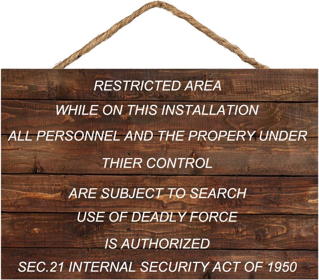 Amazon.com : Gooapds Vintage Wood Plaque Hanging Decor Sign Military ...