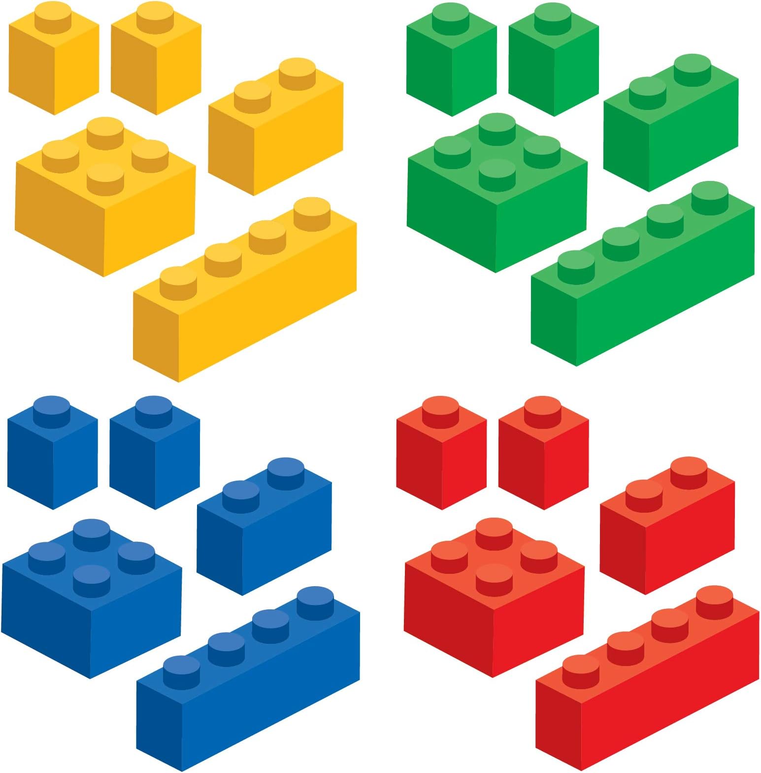 Amazon.com: Sunny Decals Lego Inspired Building Blocks Wall Decals ...