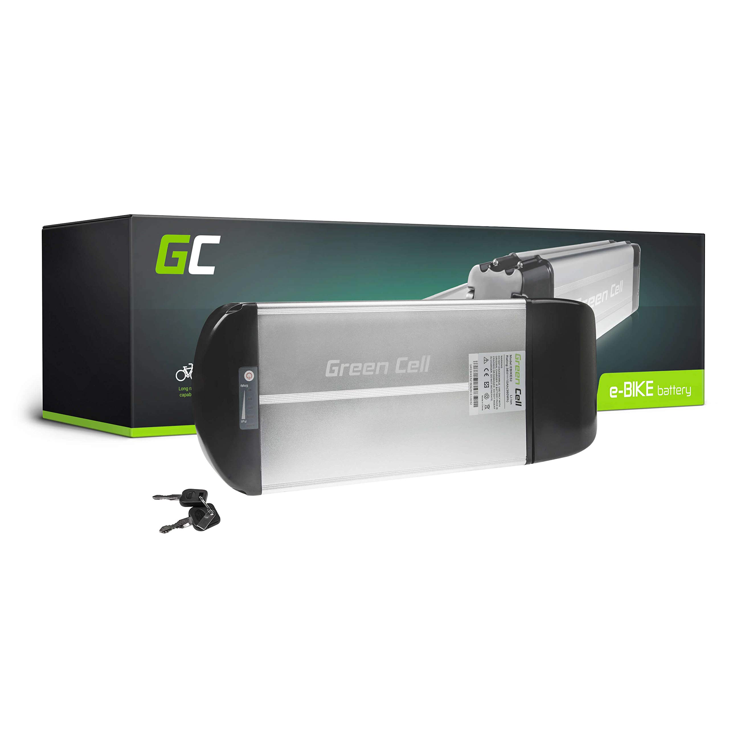 Buy GC® E-BIKE Battery 36V 10Ah Accumulator Pedelec Rear Rack with Li ...