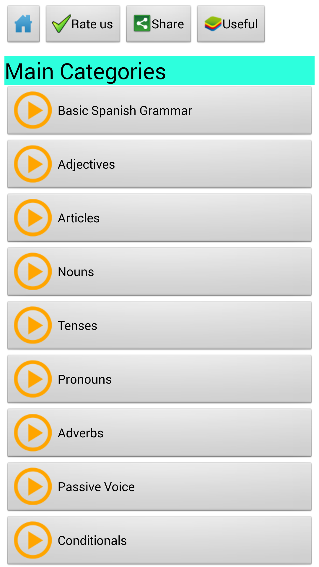 Learn Spanish Grammar by Videos - App on Amazon Appstore