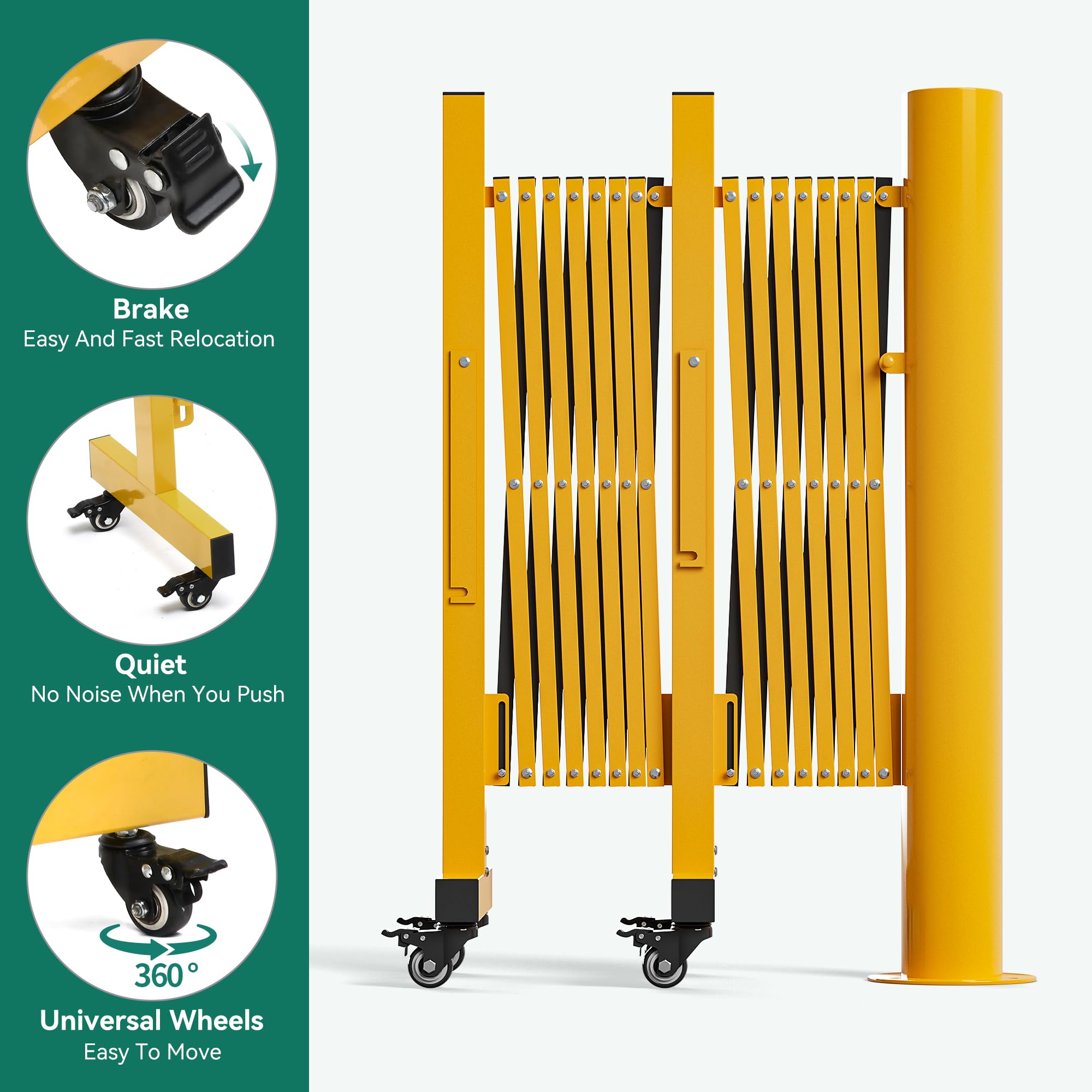 Snapklik.com : YITAHOME Metal Expandable Barricade, 17FT Folding ...