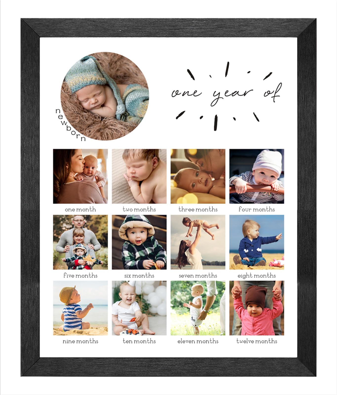 Amazon.com: comurdyo My Baby First Year Picture Frame 12 Months Baby ...