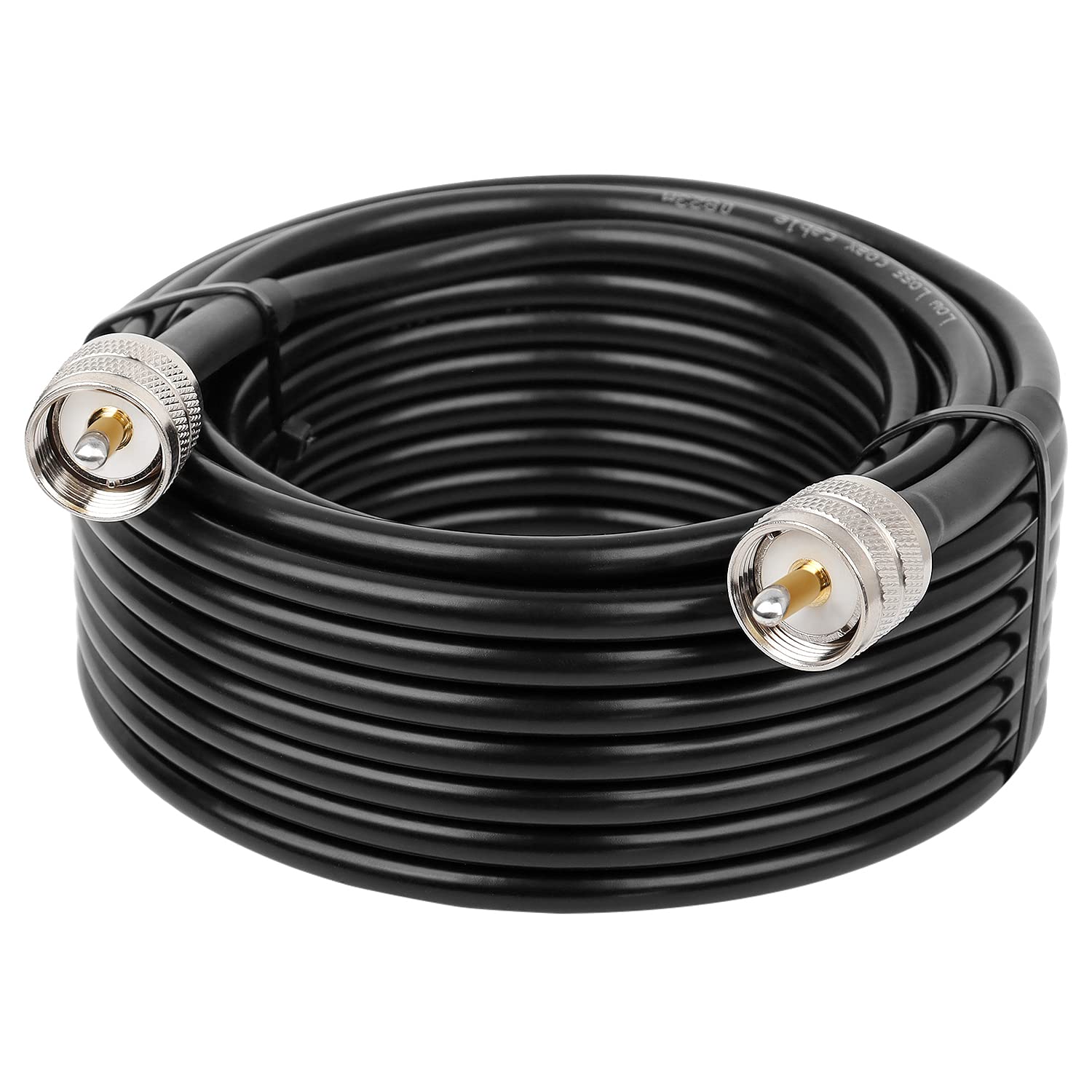 XRDS-RF PL-259 Male CB Coax Cable 35ft, 50 ohm RG8X PL-259 UHF Male Low ...