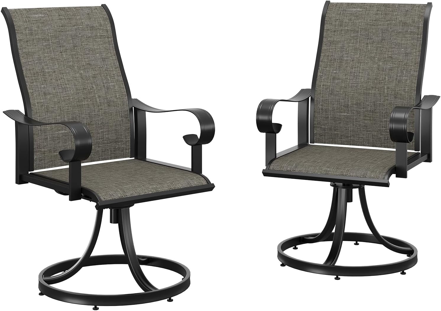 Amazon.com : Patio Swivel Chairs Set of 2, Outdoor Swivel Rocker Dining ...