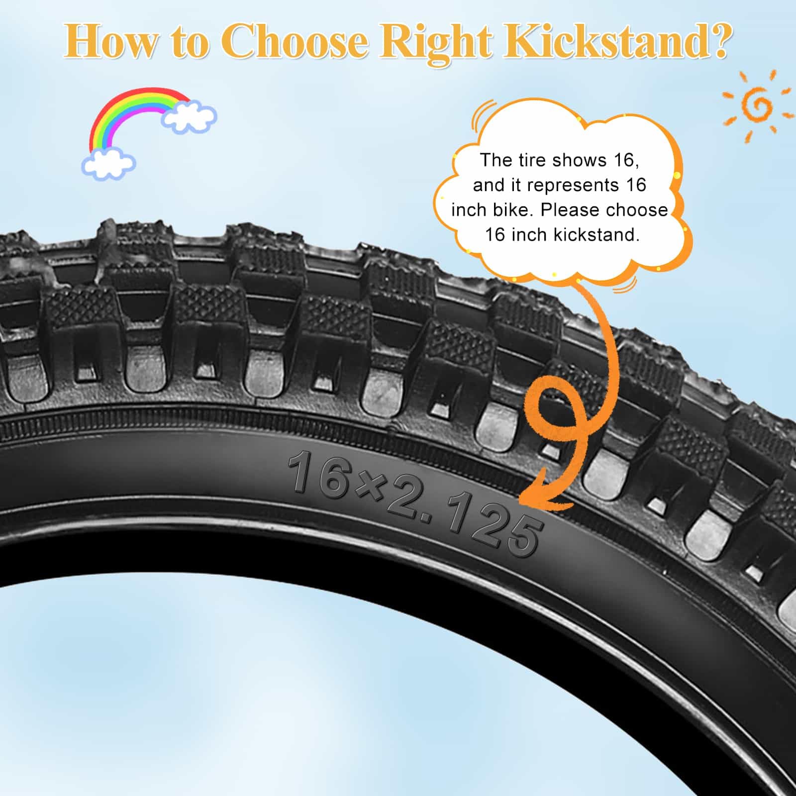 Snapklik.com : SEISSO Bike Kickstand For Kids Bike 12 14 16 18 20 Inch ...