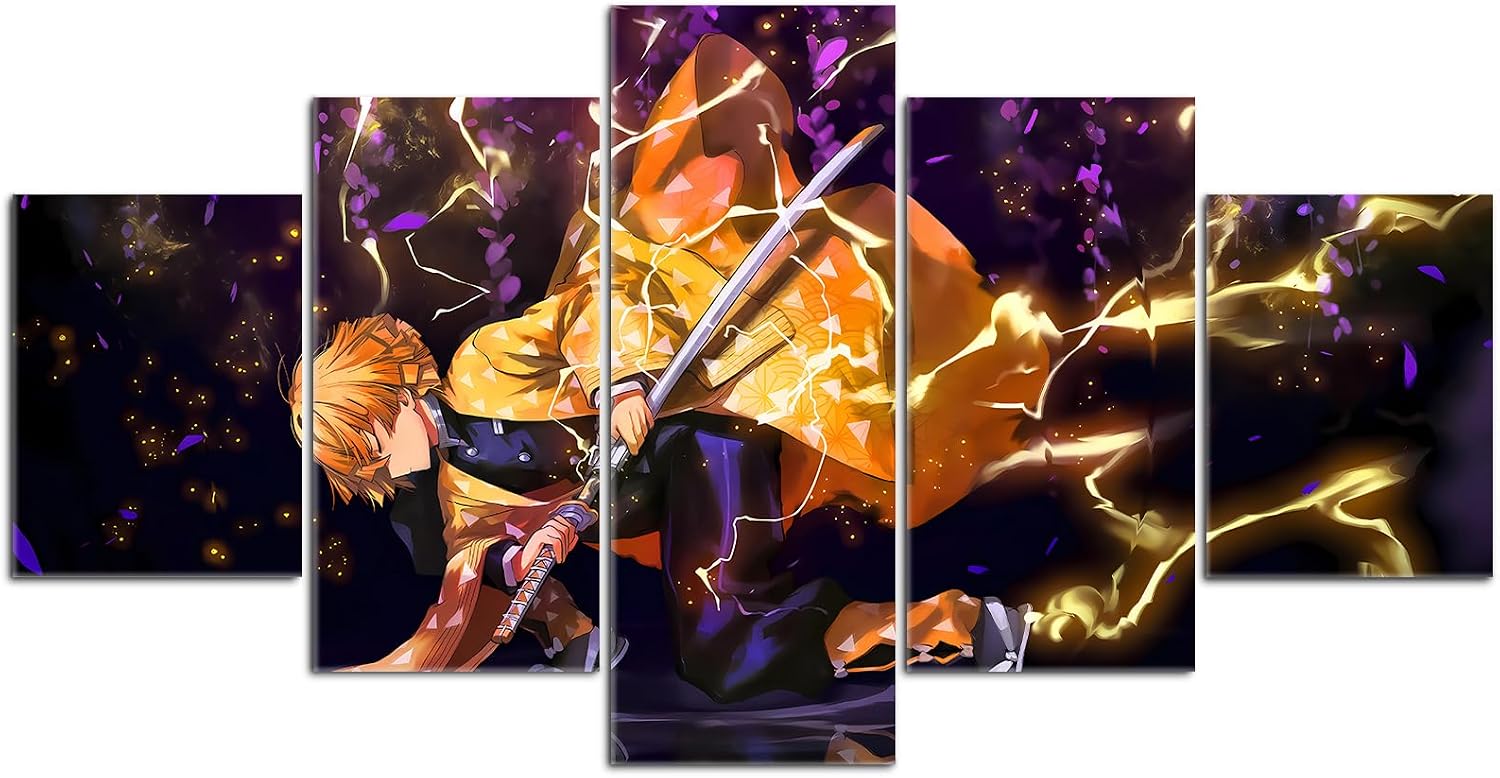 Amazon.com: LYCZIPO Anime Poster - Anime Wall Art - 5pcs HD Canvas ...