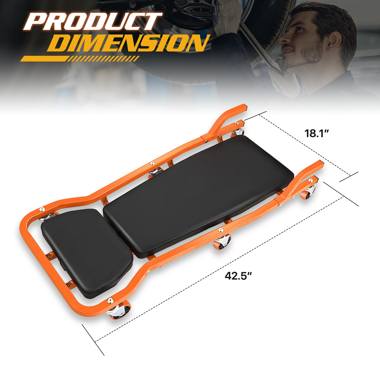 Snapklik.com : Magshion Mechanic Creeper Garage Automotive Floor Low ...