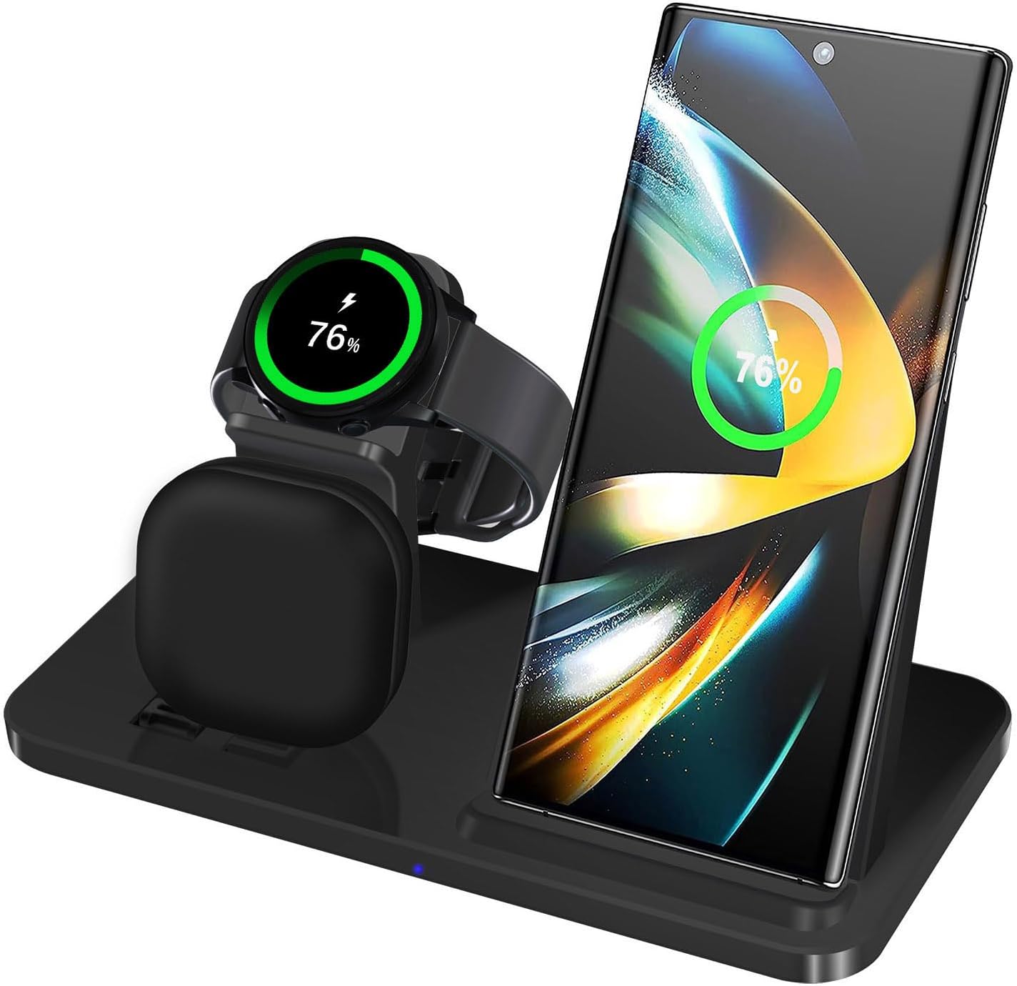 3 in 1 Wireless Charger, 15W Fast Wireless Charging Station Stand for ...