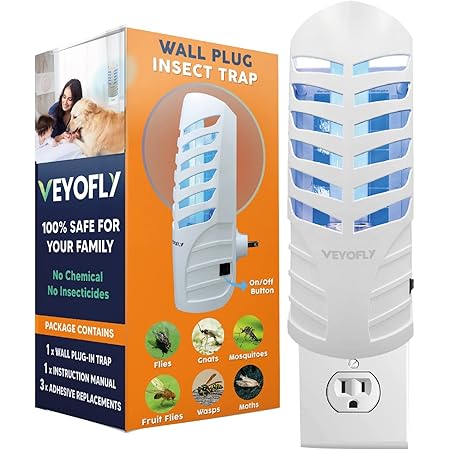 Amazon.com : VEYOFLY 2-Pack, Flying Insect Trap, Insect Catcher, Indoor ...