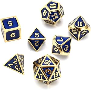 Amazon.com: LTEFTLFL Antique Color Solid Metal Heavy Dice Set ...