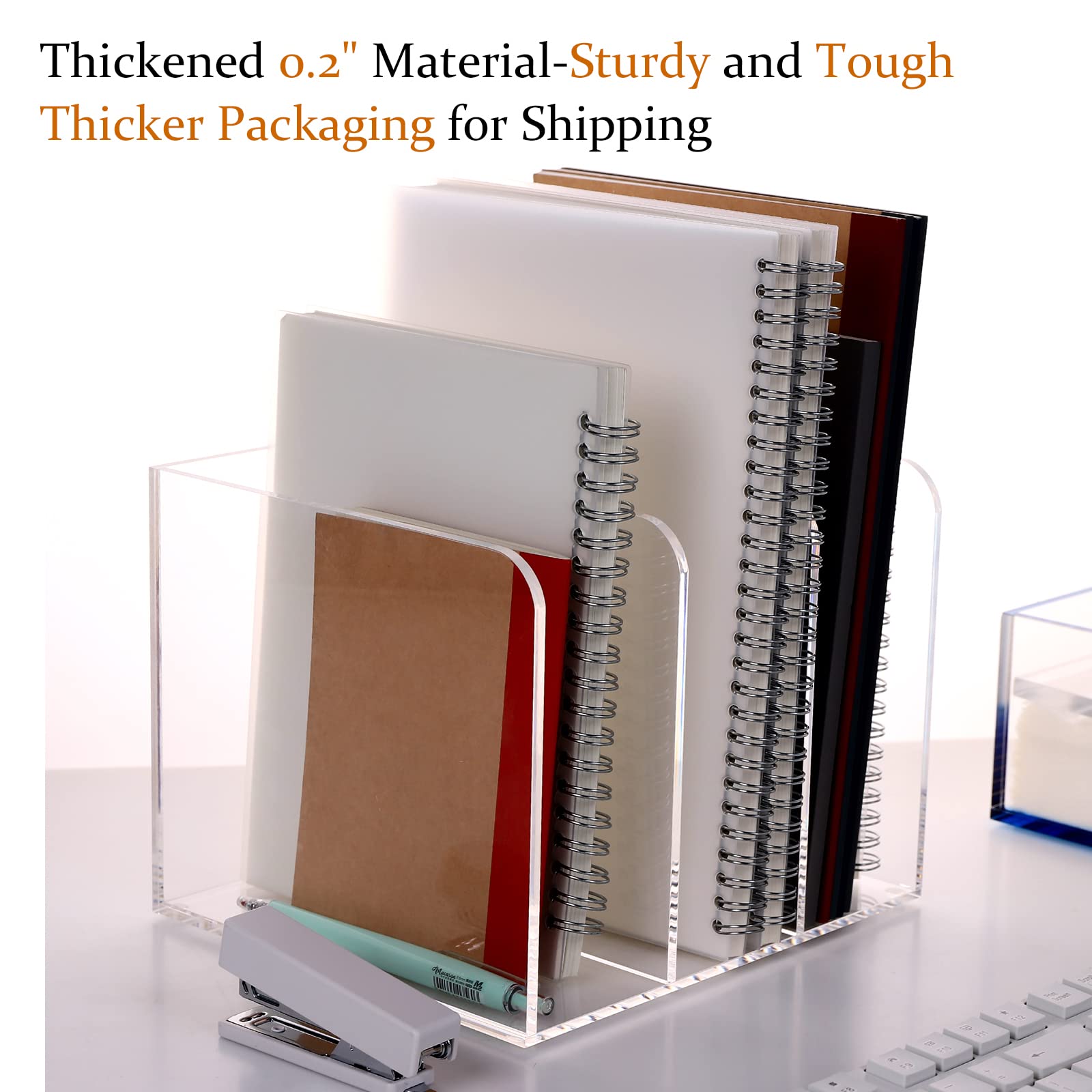 Snapklik.com : Magazine Holder, Clear Acrylic Magazine Rack, File ...