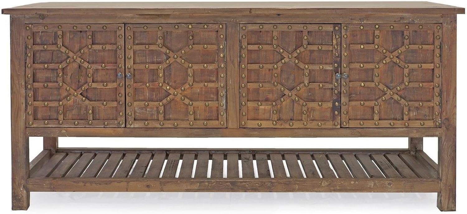 Amazon.com - Benjara 74 Inch Classic Sideboard Console Buffet Cabinet ...