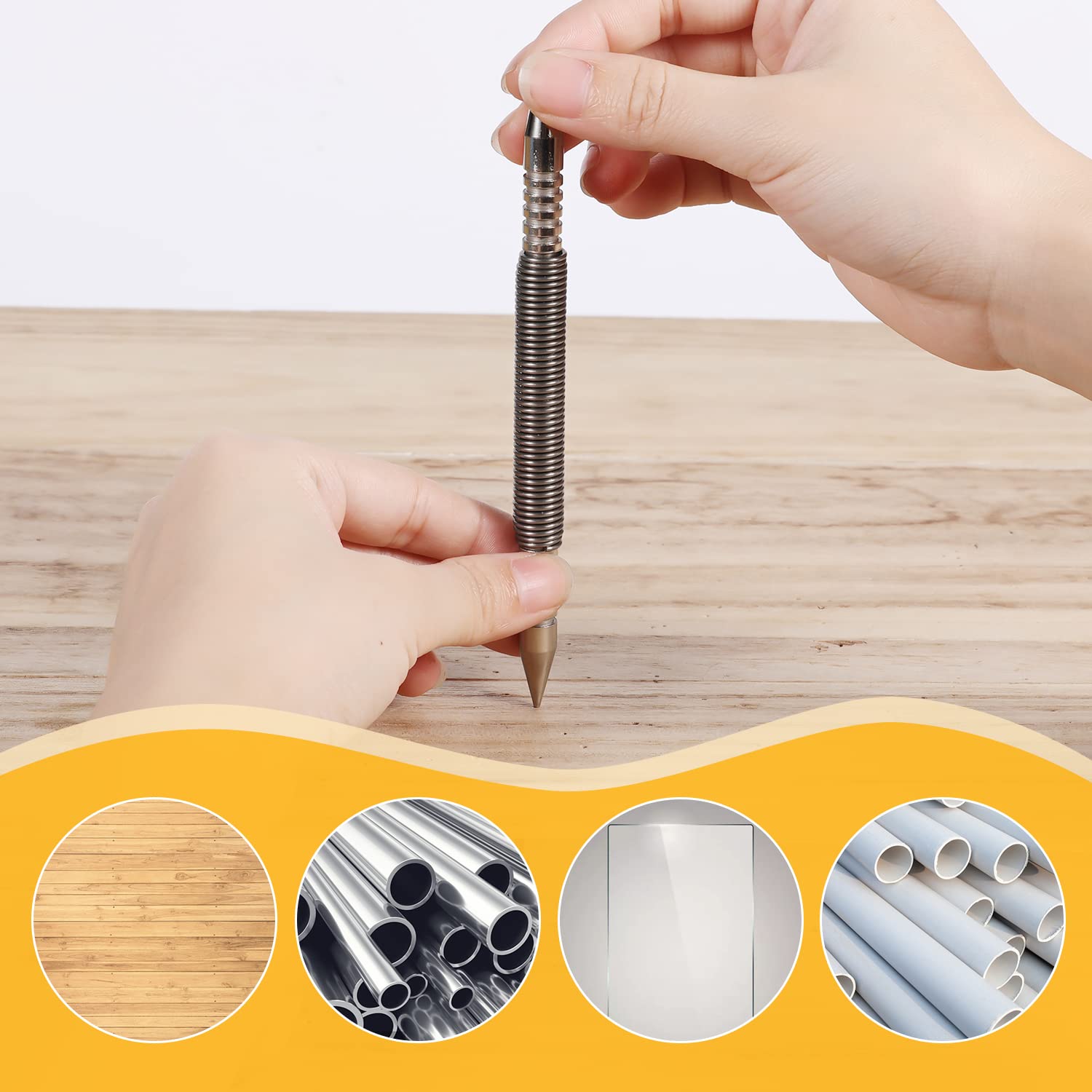 Dual Head Nail Set Ters - Spring Loaded Nail Punch Set 5000 PSI Impact ...