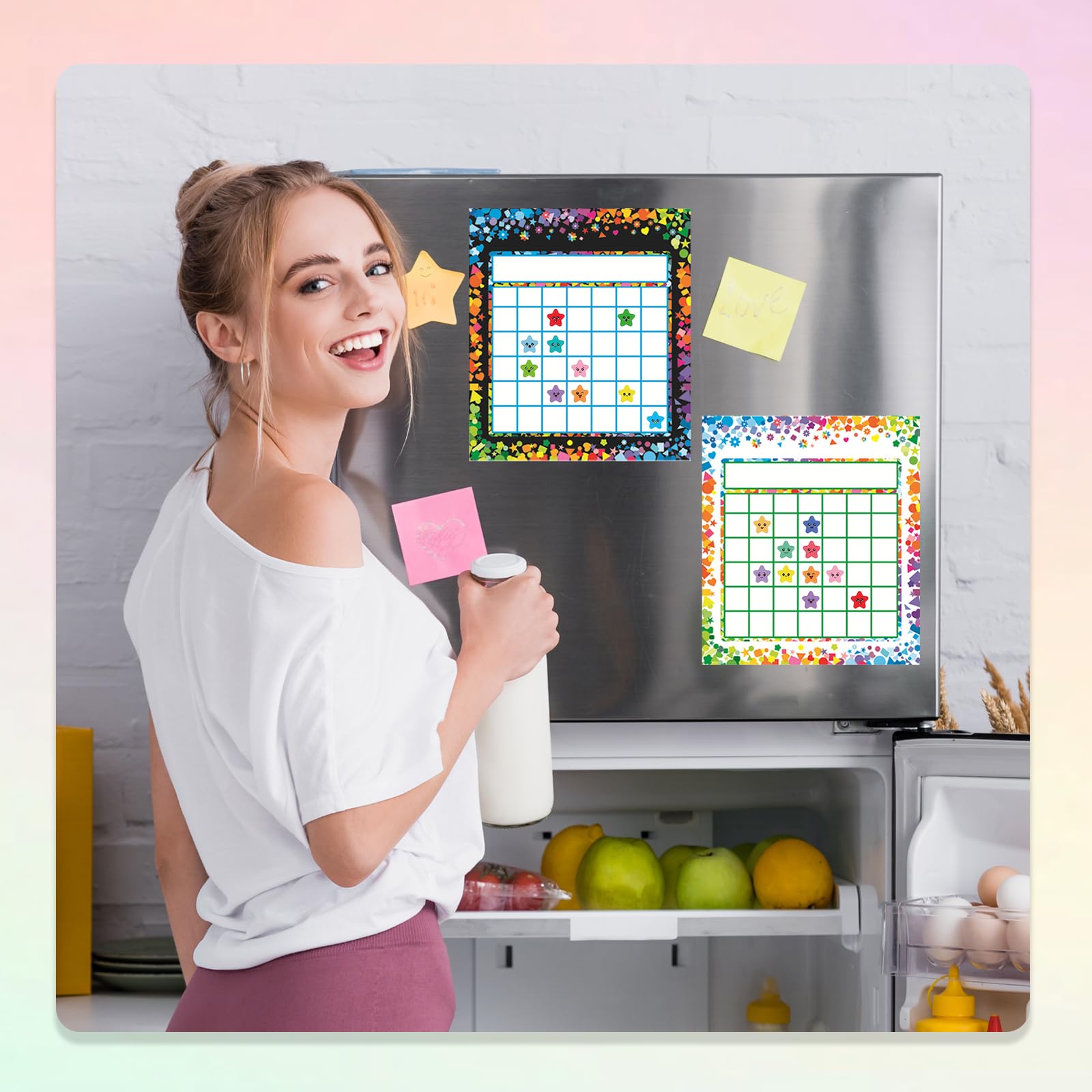 Sticker Chart,20 PCSkids reward chart,Reusable Behaviour Charts for ...