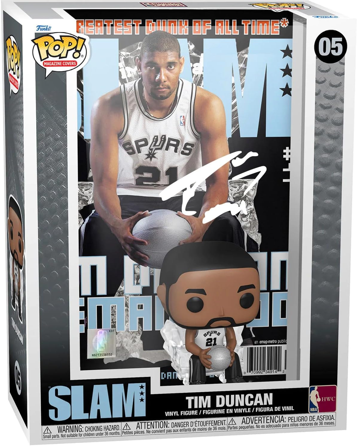 Tim Duncan #05 Facsimile Signed Reprint Laser Autographed Funko POP ...