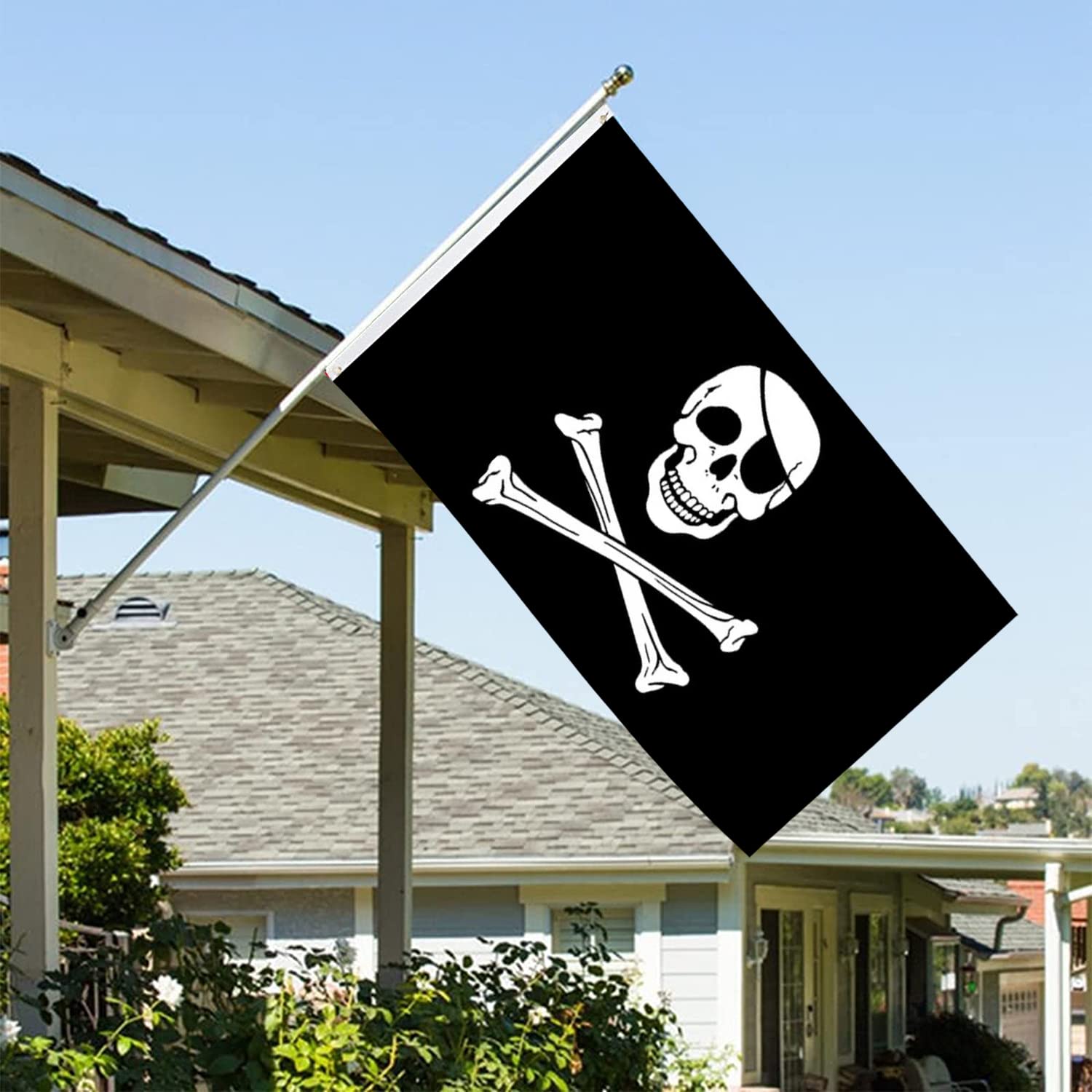 Snapklik.com : Pirate Jolly Roger Flag Patch 3x5 Double Sided Outdoor ...