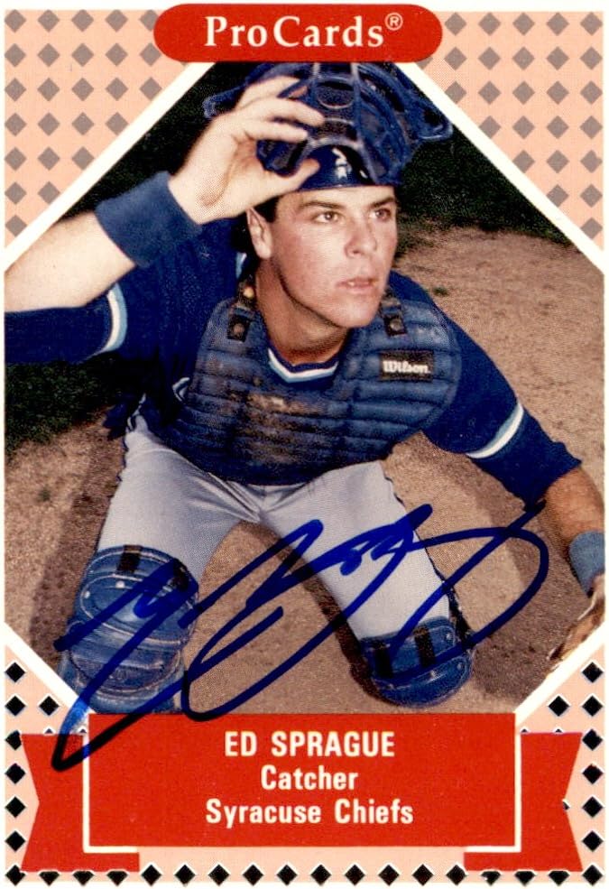 Amazon.com: ED SPRAGUE SYRACUSE CHIEFS SIGNED 1991 PRO CARDS BASEBALL ...