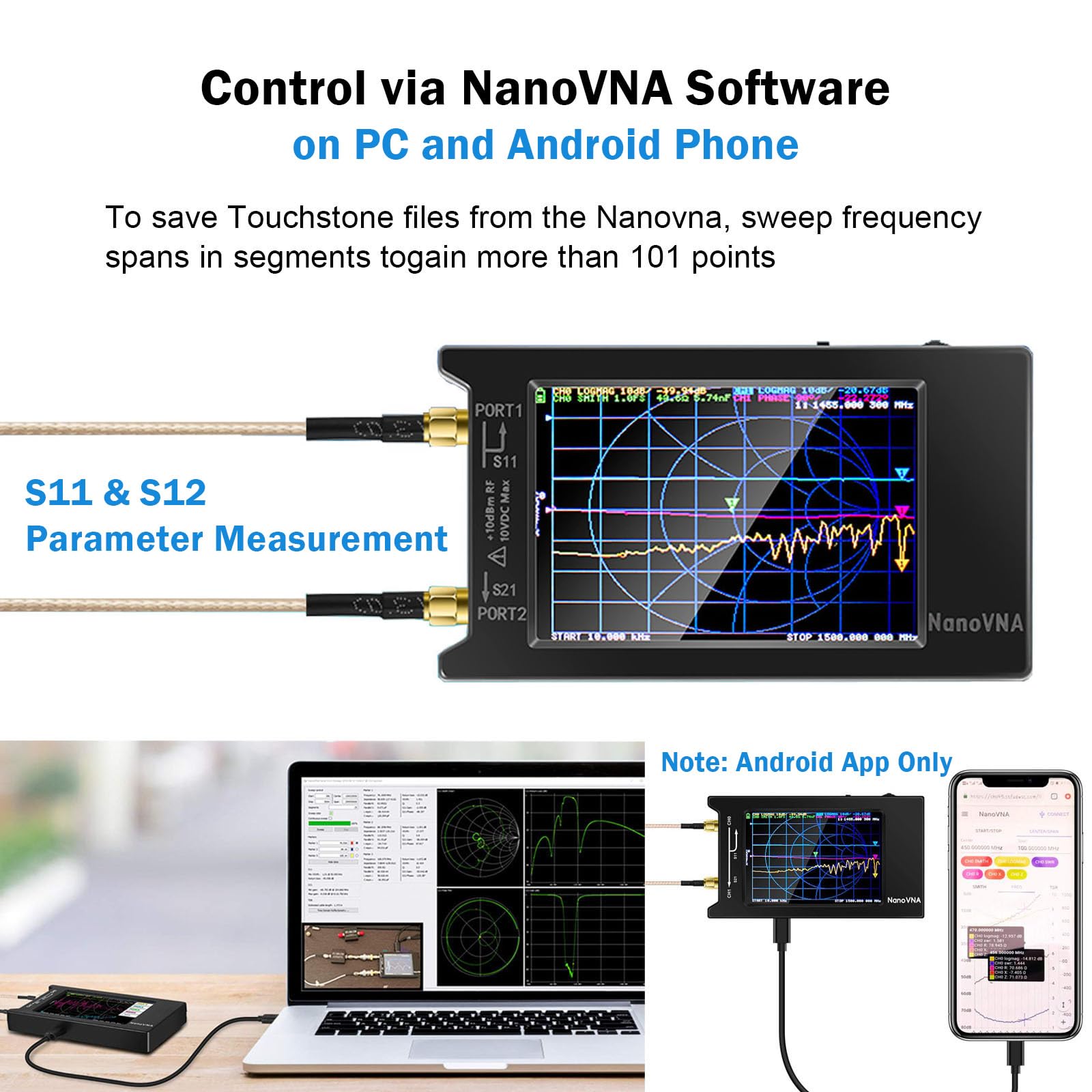 Snapklik.com : Upgrated NanoVNA-H4 Vector Network Analyzer, Lastest V4 ...
