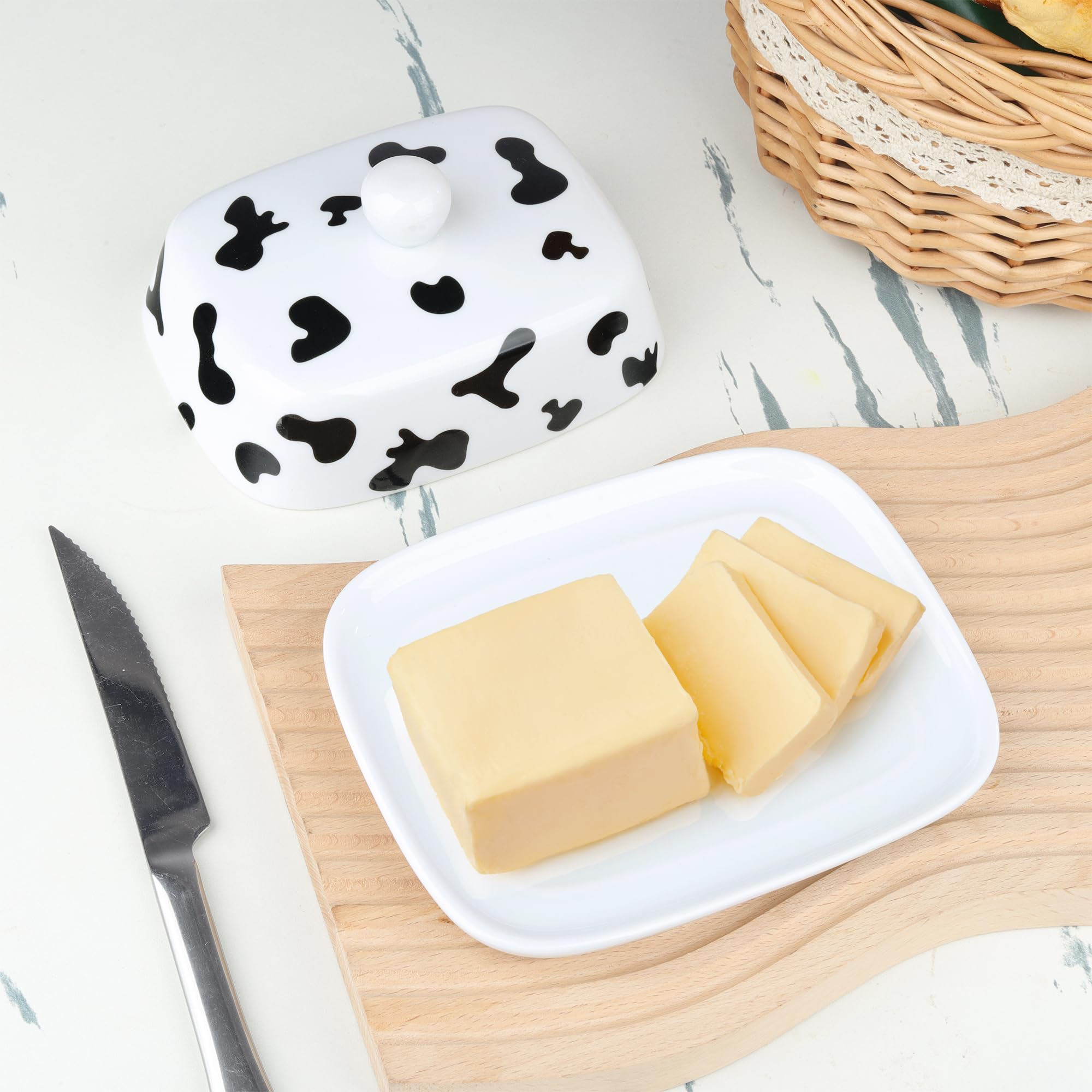 Snapklik.com : Fanquare Ceramic Butter Dish