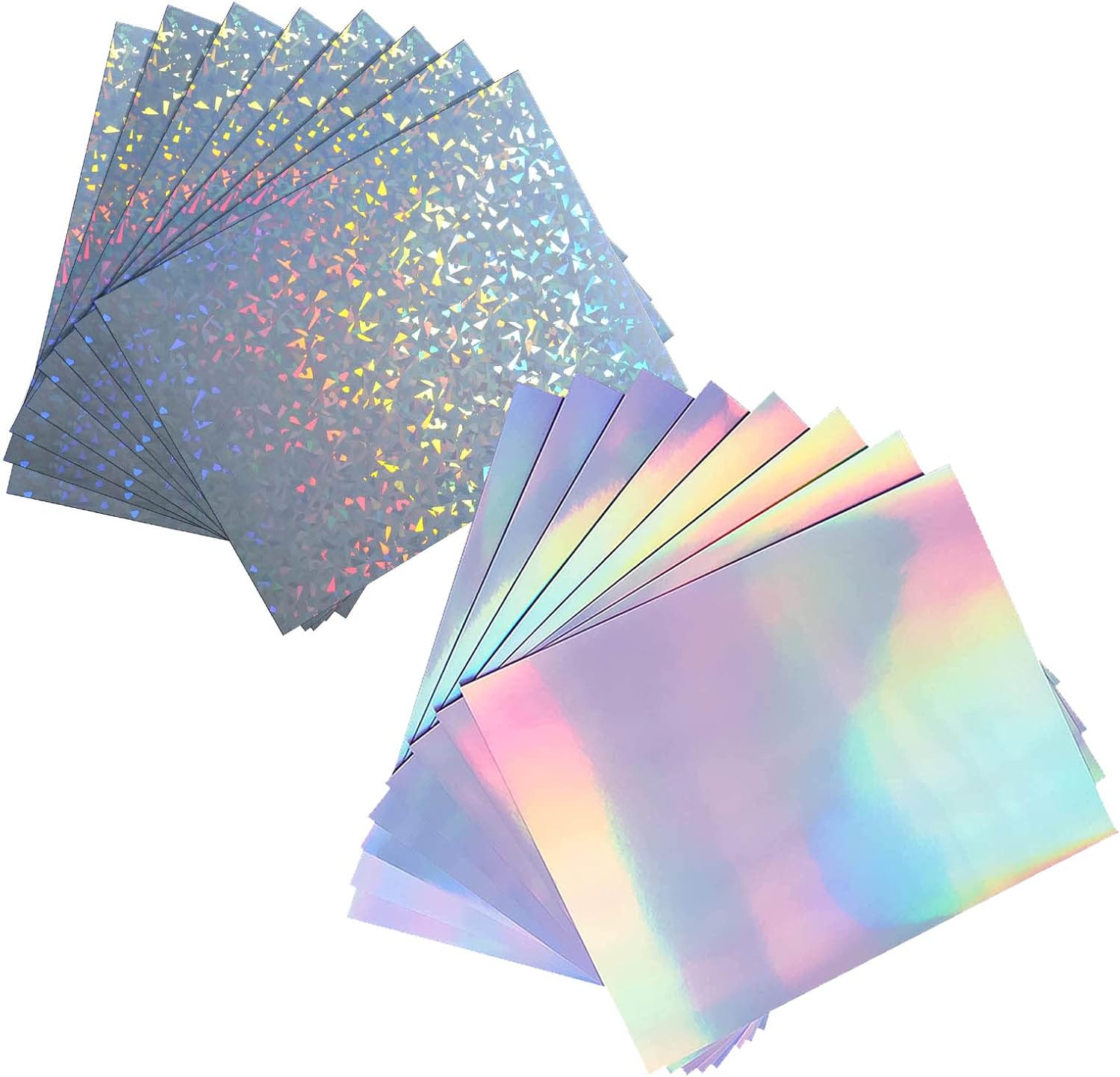 Amazon.com : 20 Sheets Rainbow Style Printable Holographic Vinyl ...