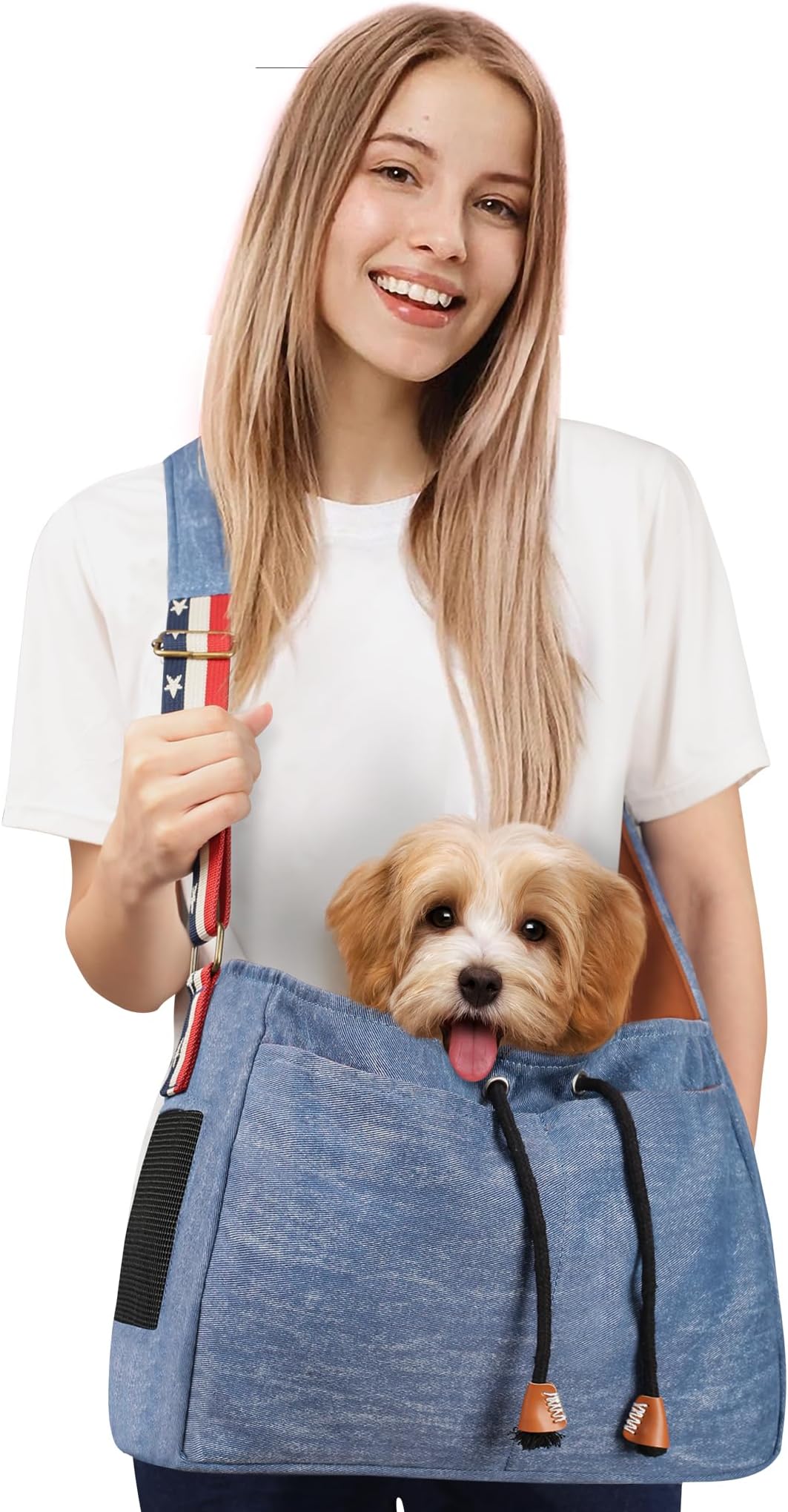 Amazon.com : T-Nonix Dog Sling Carrier Hand Free Pet Sling bag for ...