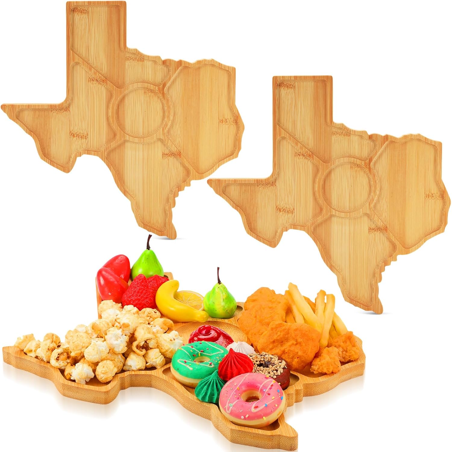 Amazon.com | Yiyiring 2 Pcs Texas State Shaped Serving Tray Charcuterie ...