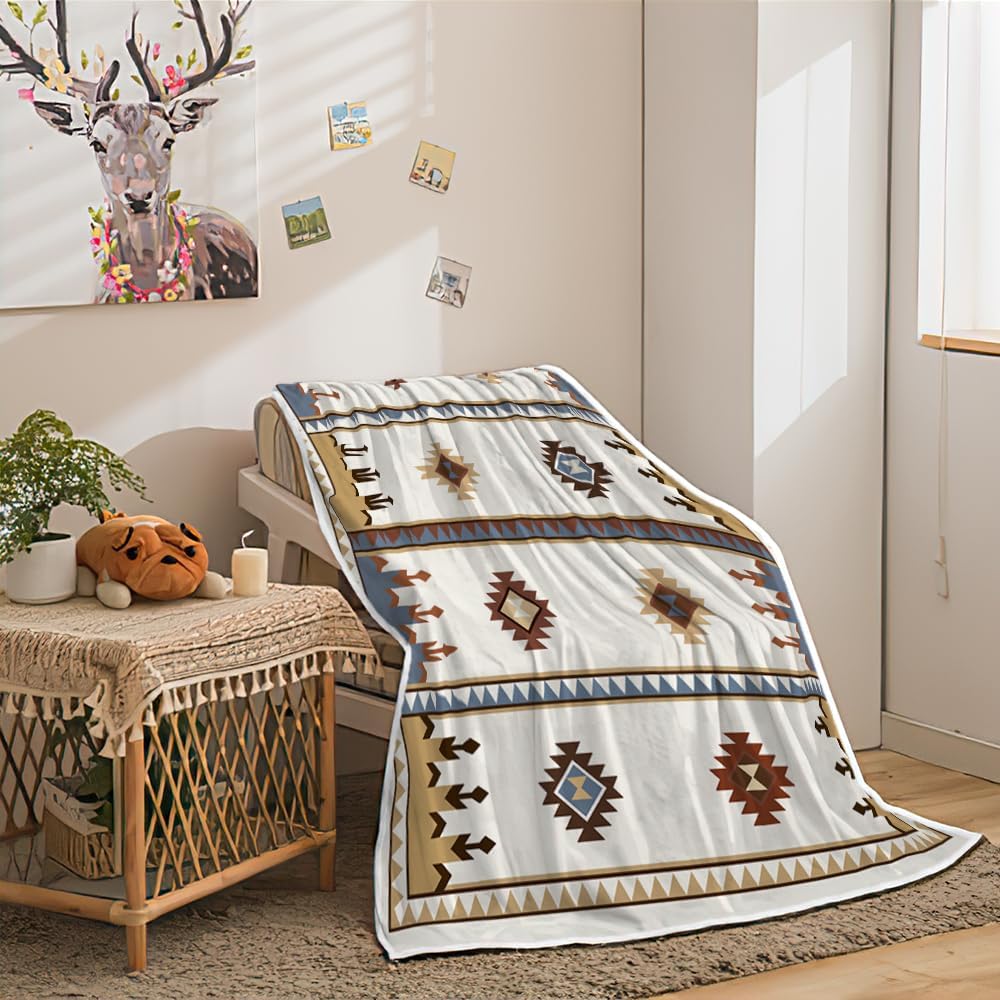 DYNH Aztec Throw Blanket, Native American Blanket Southwestern Boho ...