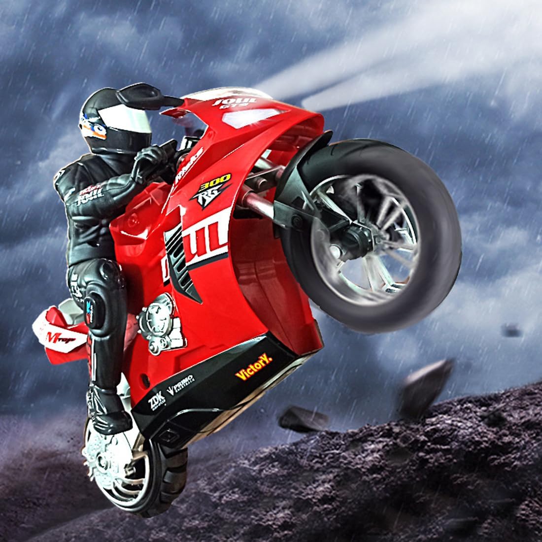 1/6 Scale Self Balancing RC Motorcycle Stunt Bike RC Stunt Motorcycle 1 ...