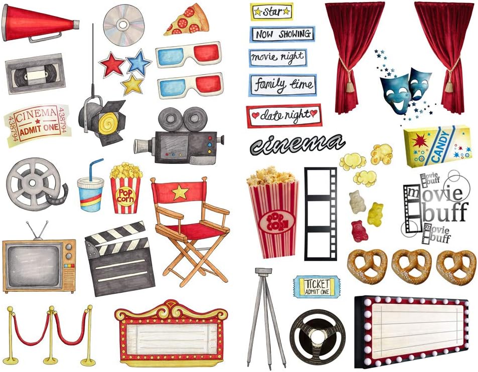 Amazon.com: Seasonstorm Retro Cinema Film Element Decoration Album ...