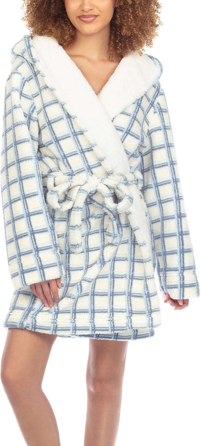 Amazon.com: Honeydew Intimates Layer Up Fluffy Sherpa Robe Peppermint ...