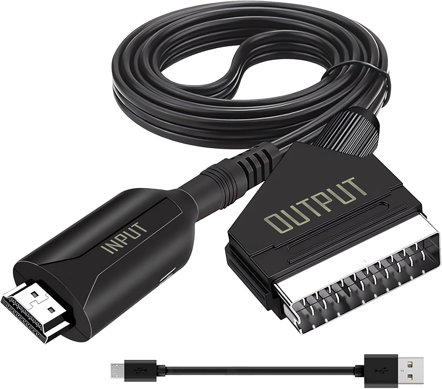 WNYINYY HDMI naar SCART converter voor tv, Scart Converter met Scart en ...