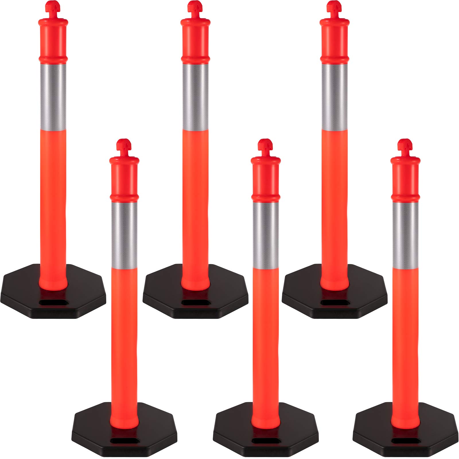 Vevor Traffic Delineator Posts 44 Inch Height Channelizer Cones Orange ...