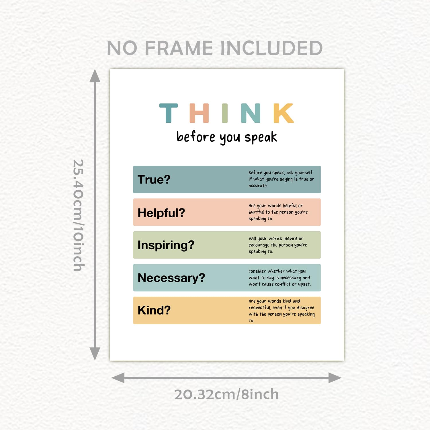 Snapklik.com : Think Before You Speak, Kids Wall Art, Motivational ...