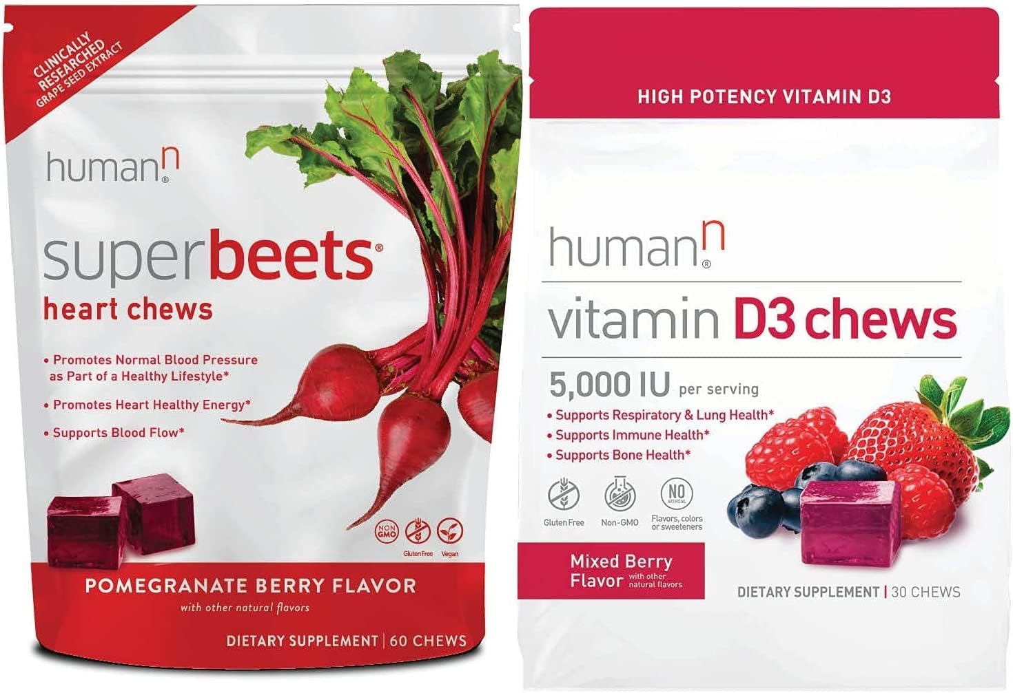 Amazon.com: humanN SuperBeets Heart Chews & D3 Chews : Health & Household